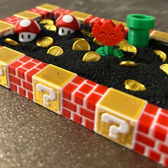 EXR | Art | 3d Printed Mario Inspired Mini Desktop Zen Garden | Poshmark